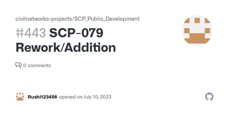 Scp 079 Reworkaddition · Issue 443 · Civilnetworks Projectsscppublicdevelopment · Github