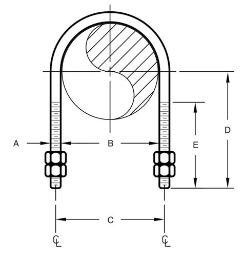 78 X 14 Fig G137 Long Tangent U Bolt Galvanized Sts Industrial