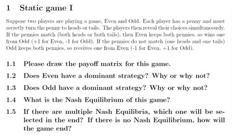 solved 1 static game i suppose two players are playing a