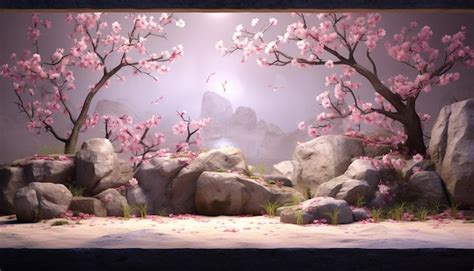 Premium Photo A 3d Digital Poster Featuring A Tiny