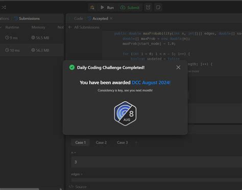 I Successfully Completed The Leetcode Problem Of The Day Potd For August Tackling These Daily