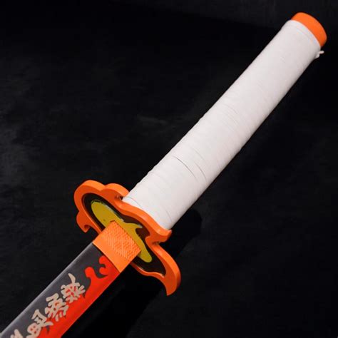 Kyojuro Rengoku Wooden Katana Demon Slayer Flame Hashira Sword