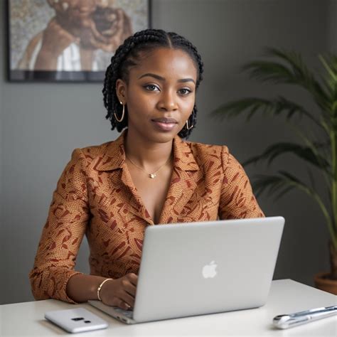 Premium Photo Photo Portrait Of Young African Businesswoman With