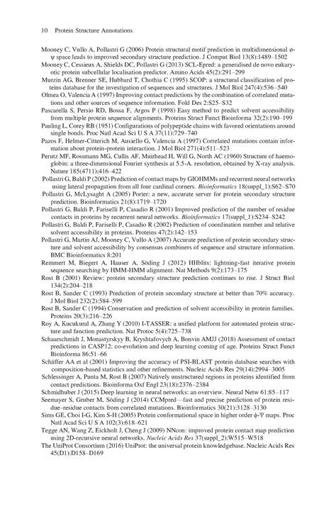 Essentials Of Bioinformatics Notes 59 10 Protein Structure Annotations Mooney C Vullo A