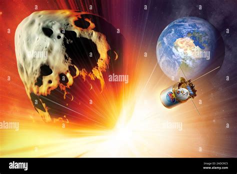 Asteroid Deflection Using Nuclear Explosion Illustration This Asteroid Is An Example Of A Near