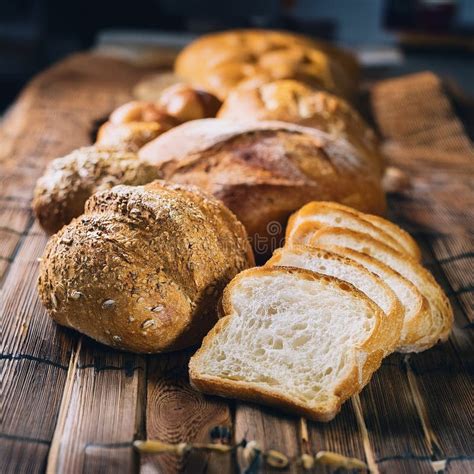 Variety Of Fresh Bread Types Stock Illustration Illustration Of