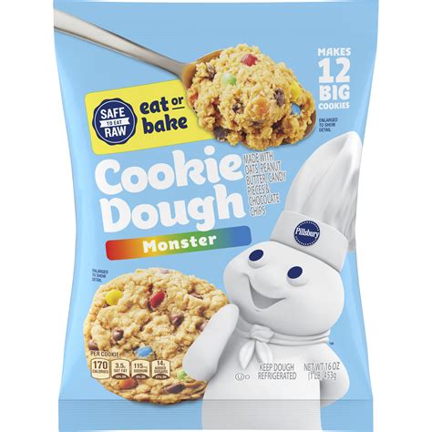 Pillsbury Ready To Bake Monster Refrigerated Cookie Dough With Oats