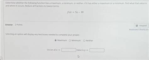 Solved Determine whether the following function has a | Chegg.com
