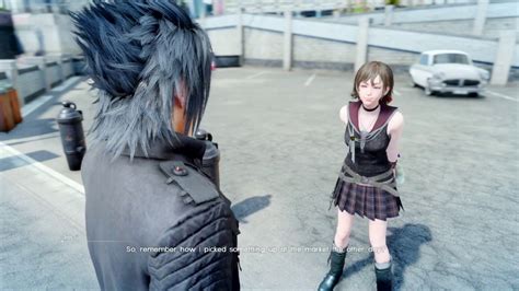 Final Fantasy Xv Iris Gives Noctis A Moogle Doll Youtube