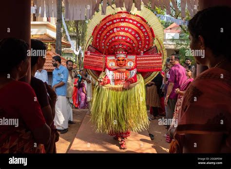Theyyam Perform During Temple Festival In Payyanur Kerala India Stock