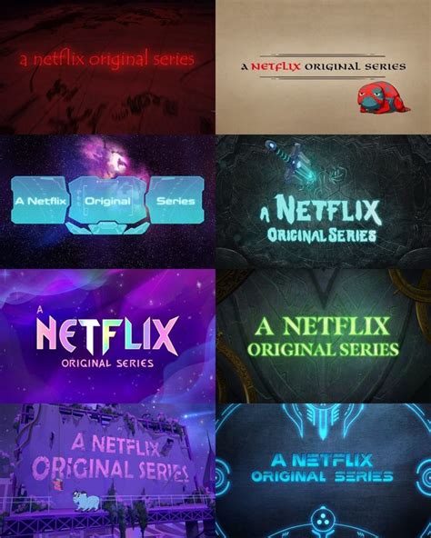 Logos De La Serie De Netflix En Diferentes Colores Y Estilos De Fuente