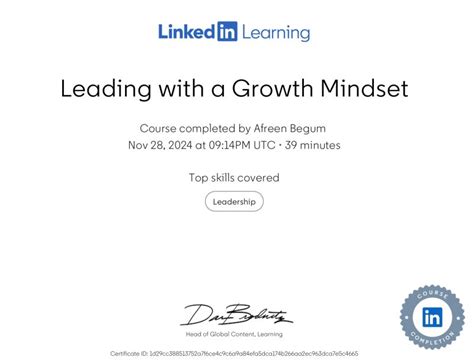 Leadership Growthmindset Professionaldevelopment Continuouslearning Linkedinlearning