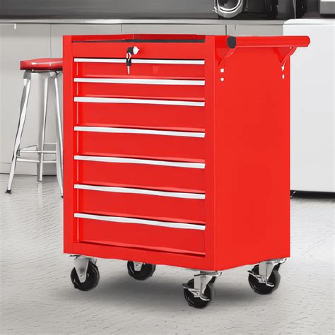 Seizeen Mobile Tool Chest Portable Rolling Toolbox On Wheels Lockable