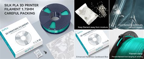 Sunlu 3d Printer Filament Bundle Individually Vacuum Packed Quadruple Color Silk