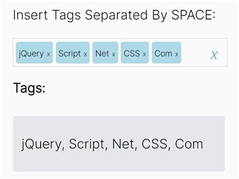 Tiny Text Field Based Tags Input Plugin Tay Free Jquery Plugins