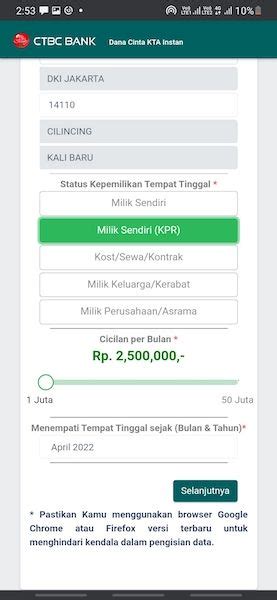 Tabel Angsuran Simulasi Review Kta Ctbc Dana Cinta Indonesia