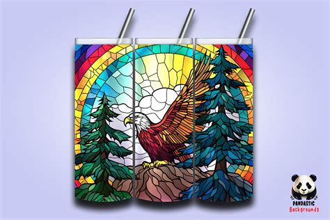 Colorful Stained Glass Eagle 12 Graphic By Pandastic · Creative Fabrica