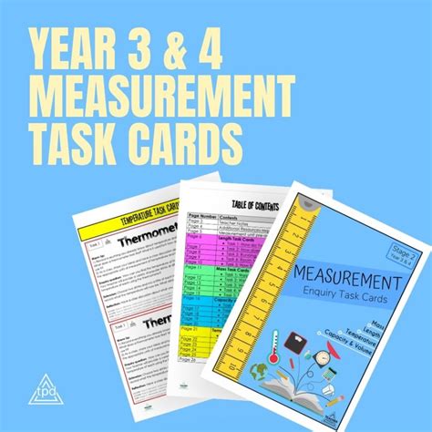 Year 3 And 4 Measurement Task Card Teacher Professional Development
