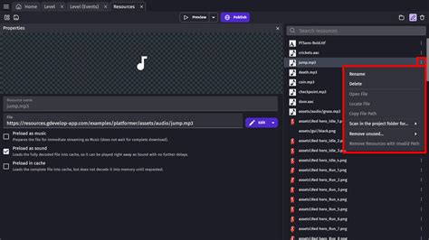 Resources Gdevelop Documentation