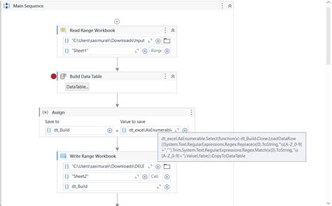 Extract Value From Datatable And Add To Another Column Studio