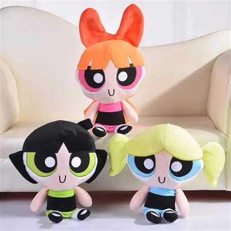 Powerpuff Girls Plush Toys Cute Blossom Buttercup Bubbles Stuffed Dolls