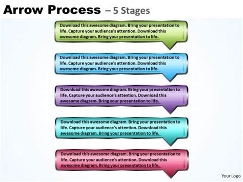 Strategy Ppt Background Sequential Process Using Rectangular 3d Arrows