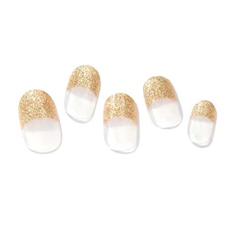 Gold Glitter Nail Tips