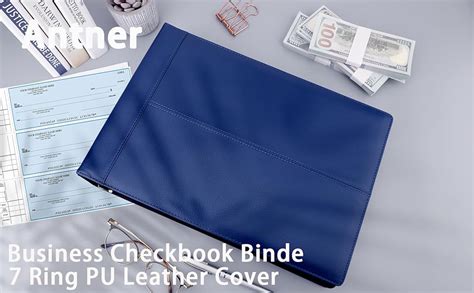 Antner 7 Ring Business Checkbook Binder For Business