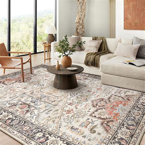 Area Rug Living Room Rugs 8x10 Soft Machine Washable Oriental Vintage