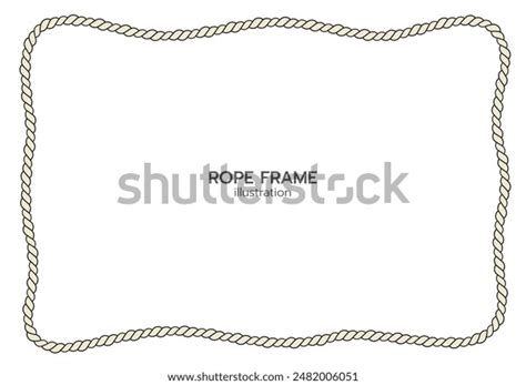 Rope Border Frame Lasso Twisted Crisscrossed Stock Vector Royalty Free