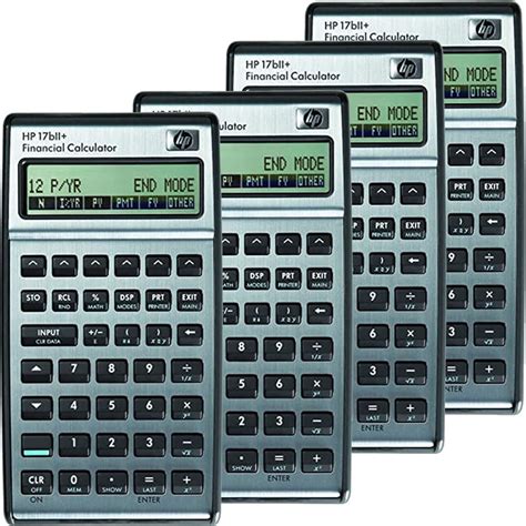 4x Hp 17bii Financial Calculator 22 Digit Lcd F2234aaba Silver