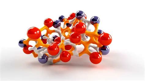 White Background Depicting 3d Model Of Pepsin Enzyme Amino Acid Amino Enzyme Background Image