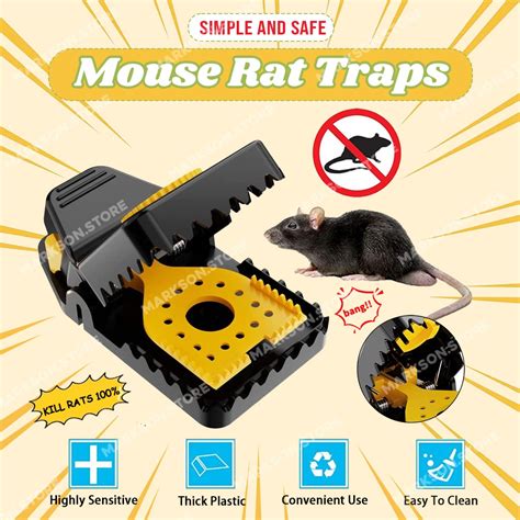 Upgraded Large Mousetrap High Sensitive Snap Reusable Plastic Rat Traps