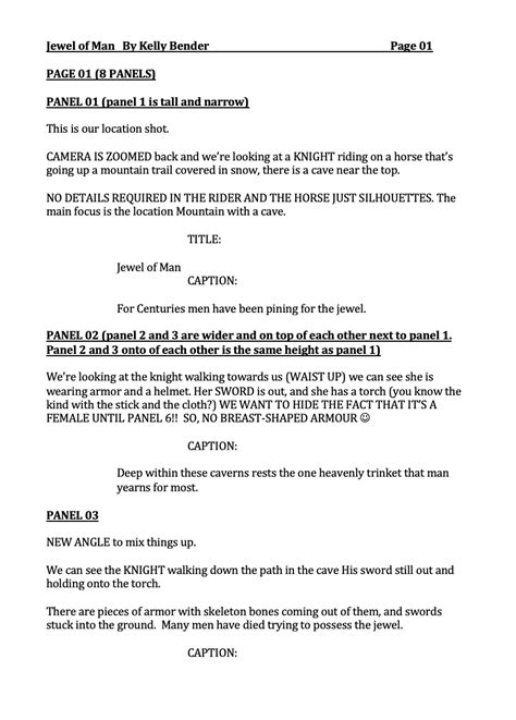 How To Format A Comic Book Script By Kelly Bender Medium