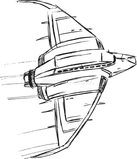Spaceship Sketch Doodle Stock Vector Illustration Of Spaceship 45952227