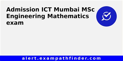 Ict Mumbai Msc Engineering Mathematics All Latest Notifications Exam Date Admit Card Result
