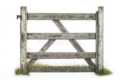 A Weathered Wooden Gate With Grass At The Base Symbolizing Entry And