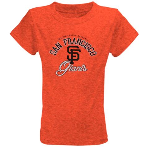 San Francisco Giants Youth Girls Arch Cap Vintage T Shirt Orange