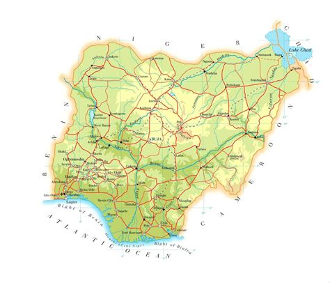 Nigeria Karte