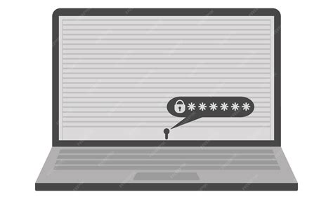 Premium Vector Protect Your Computer With A Password The Screen Is