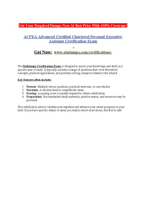 Acpea Advanced Certified Chartered Personal Executive Assistant