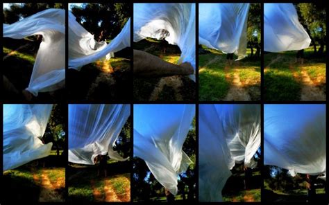 Sculpture Of White Fabric Blowing In The Wind