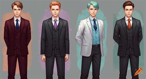 Anime Characters In Stylish Suits Fashion Meets Fandom