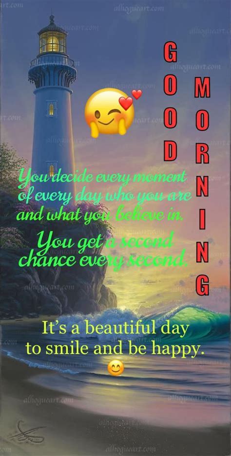 Good Morning Lighthouse Quote Poster