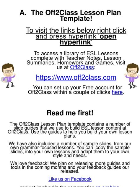 Off2class Lesson Plan Template Pdf Adverb Semiotics