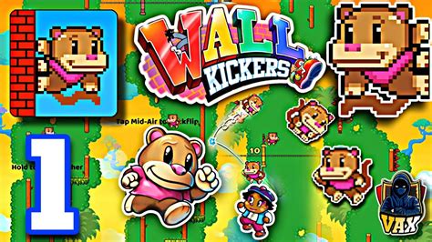 Wall Kickers Gameplay Walkthrough Part 1 🔥🐒 Ios Android Youtube