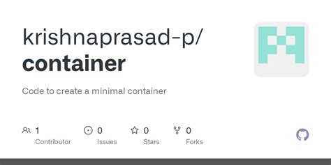 GitHub Krishnaprasad P Container Code To Create A Minimal Container