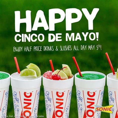 Sonic 1 2 Price Drinks All Day Tomorrow May 5th Ship Saves