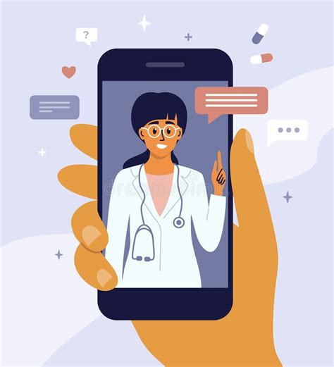 Virtual Medical Visit Stock Illustrations 750 Virtual Medical Visit