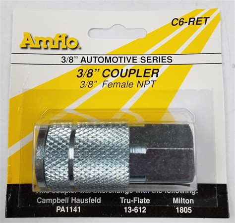 Amflo C6 Ret Coupler 3 8 Tf 3 8 Fnpt Steel Amazon Ca Industrial And Scientific